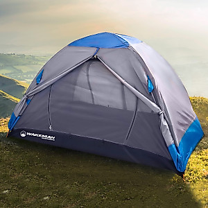 2-Person Backpacking Tent with Waterproof Floor, Rain Fly, Taped Seams and Carry Bag - Lightweight Tent for Backcountry Camping by Wakeman Outdoors