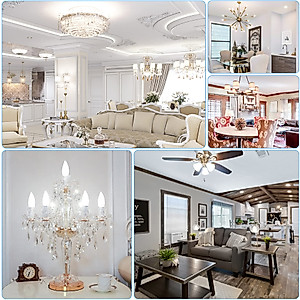 comzler 6W Candelabra LED Bulb, Small Base E12 LED Bulb 60 Watts Equivalent,Chandelier Light Bulbs Type B Light Bulb Daylight 5000K, Pack of 6, Non-Dimmable