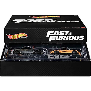 Hot Wheels Premium Cars Fast & Furious Premium Bundle, Gift for Fans & Collectors (HJC15)