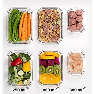 24/7 BAGS 6 Set Quad Lock Airtight Pantry Storage Containers, Leak Proof, BPA Free, Freezer Storage Safe, (Herbs, Tea, Spices, Coffee, Sugar, and More) 3 Sizes, 2 sets each