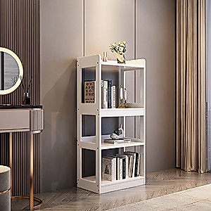 BALANBO 4-Bookshelf Cube Simple Shelf Display Rack Multifunctional Storage Display Rack Suitable for Home Office Living Room Decoration-White…