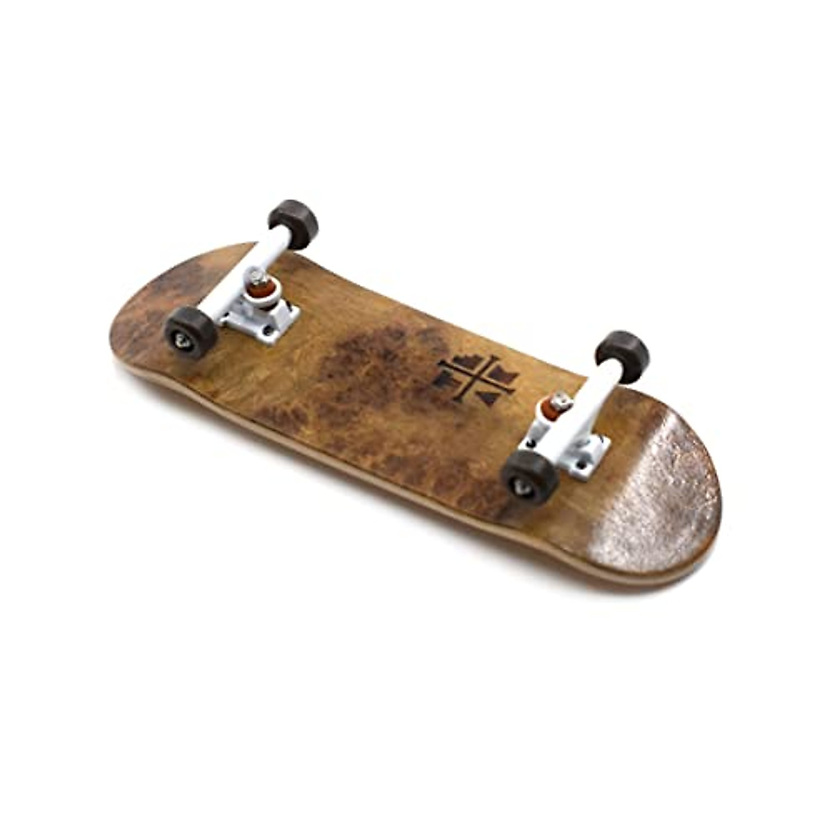 Teak Tuning Prolific Complete Fingerboard with Upgraded Components, Toasted S'Mores Edition - Pro Board Shape and Size, Bearing Wheels, Trucks, and Locknuts - 32mm x 97mm Handmade Wooden Board