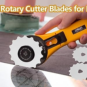 5Pcs Perforating Replacement Blades Crochet Edge Skip Blades Rotary Cutter Accessories for Crochet Edge Projects Fleece and Scrapbooking 45mm