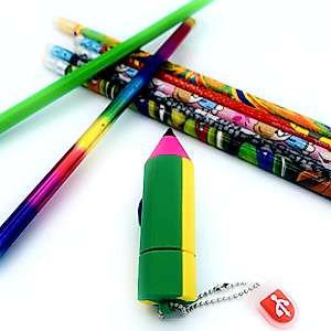 Cute USB Flash Drive - Fun USB 16GB - 16GB Storage Pen Drive - 16GB USB Drives(Yellow/Green Pencil)