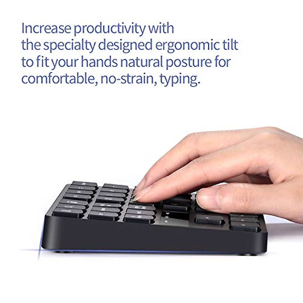 Attoe Numeric Keypad, 35-Keys Portable USB Wireless Numeric Keypad Rechargeable Ultra-Silent External Numeric Pad for MacBook and Windows Laptop
