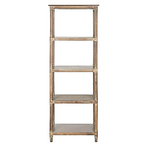 SAFAVIEH American Homes Collection Odessa Grey 5 Tier Bookcase |Sepia