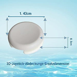Timorn Analog Stick Cap Replacement (White, Plastic) for 3DS, 3DS LL, 3DS XL, New 3DS Controllers