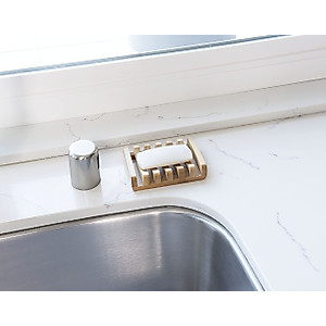 Bamboo Naturals Bamboo Soap Dish For Shower or Sink, 100% Sustainable Bamboo Bar Soap Holder, Stylish Odor Resistant Addition to Bathroom or Kitchen, Pack of 1