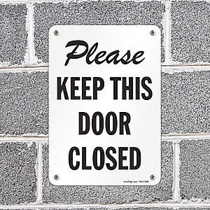 SmartSign - S-0981-PL-10 "Please Keep This Door Closed" Sign | 7" x 10" Plastic Black on White