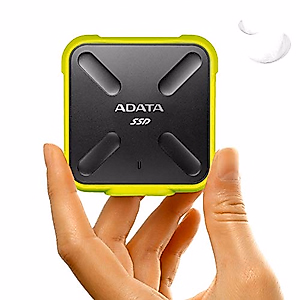 ADATA SD700 3D NAND 512GB Ruggedized Water/Dust/shock Proof External Solid State Drive Yellow (ASD700-512GU31-CYL)