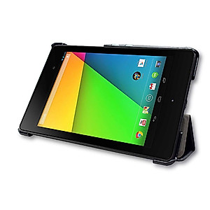 Kuesn Google Nexus 7 2nd (2nd.2013 Model) pu Leather Pouch with Stand - Fit for 2013 Release Nexus 7 Tablet (Black)