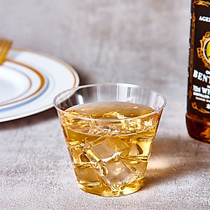 JollyPack 300 Pack Clear Plastic Cups 9 oz Disposable Cups Heavy-duty Plastic Drinking Cups, Plastic Party Cups, Hard Plastic Cups for Weddings, Home, Dinner and other Events