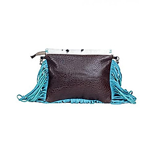 Myra Bag Women's Effervescence Leather And Hair-On Tooled Turquoise One Size