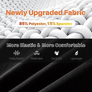 Koalarun One Leg 3/4 Compression Tights for Basketball Single Leg Men's Compression Pants Capris Sports Leggings 2 Pack