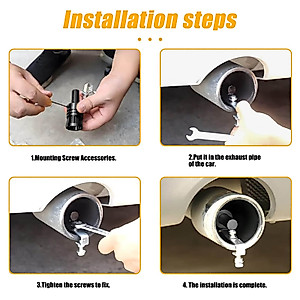 Sodcay 2 PCS Car Modification Sound Wave Imitator, Exhaust Pipe Sounders, Turbo Sound Whistle Simulator, Fit for Truck, Motorcycle, Cars, Dirt Bike and Scooter (Black)