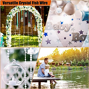 Strong Fishing Line Clear, Acejoz Thick Fishing Wire 0.8mm Invisible Hanging Wire Heavy Duty Monofilament Line 70 Lb Test for Hanging Decoration Balloon Garland Crafts