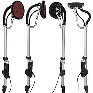 HomGarden 800W Drywall Sander Drywall Vacuum Adjustable Electric Variable Speed Foldable Sander w/6 Sand Pads