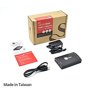 SIIG USB 3.0 HDMI A/V Capture Card with 4K60 Loop Out, HDMI 4K60 Capture USB 3.0 1080p Record,Audio Extract & Microphone,for DSLR Camcorder Live Streaming,Video Conference,TAA Compliant CE-H26H11-S1