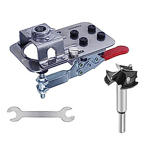 Concealed Hinge Jig with Clamp Drilling Guide Hole Locator Kits Hinge Punching Tool for Cabinet Door Hinges Inset Concealed Hinge Jig Kits