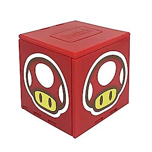 AOOF Game Card Storage Box Portable Game Card Box Openable Square Storage Box 16 Game Card Slots Applicable Model: Switch, Essential for Travel Mario Mushroom Head Red 16 Pack