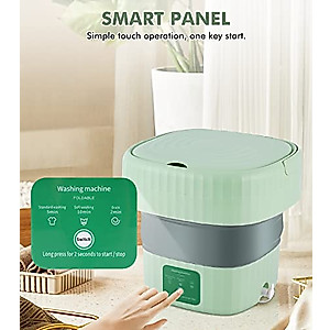 Meticuloso Portable Washing Machine, Foldable Mini Washer, Small Washer for Underwear, Socks, Baby Clothes, Towels, Delicate Items, in Apartment, Dorm, Camping, Trips and RVs