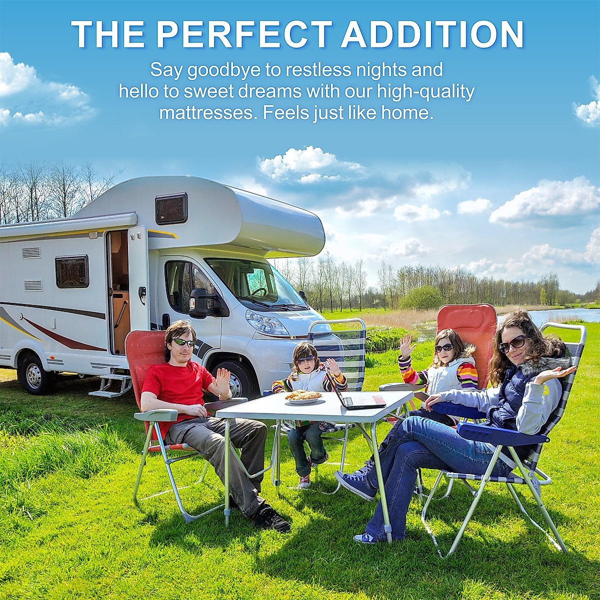 Opoiar 10 Inch Memory Foam Mattress, RV King Mattress in A Box, RV Mattress, Cooling Gel Green Tea, Pressure Relieving, Certipur-Us Certified, Medium Firm Mattress for Travel Camper Trailer Truck