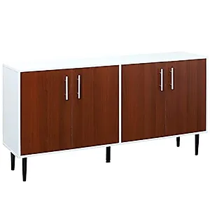 SEASD Sideboard Buffet, Kitchen Storage Cabinet Console Table with Adjustable Shelves Large Countertop