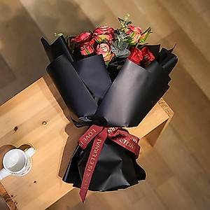 Matte Flower Wrapping Paper Multi Colors Waterproof Flower Wrap Roll Thick Gift Floral Bouquet Packaging Paper Florist Supplies for Birthday Mother’ s Day Christmas Wedding Valentine's Day 20 Sheets