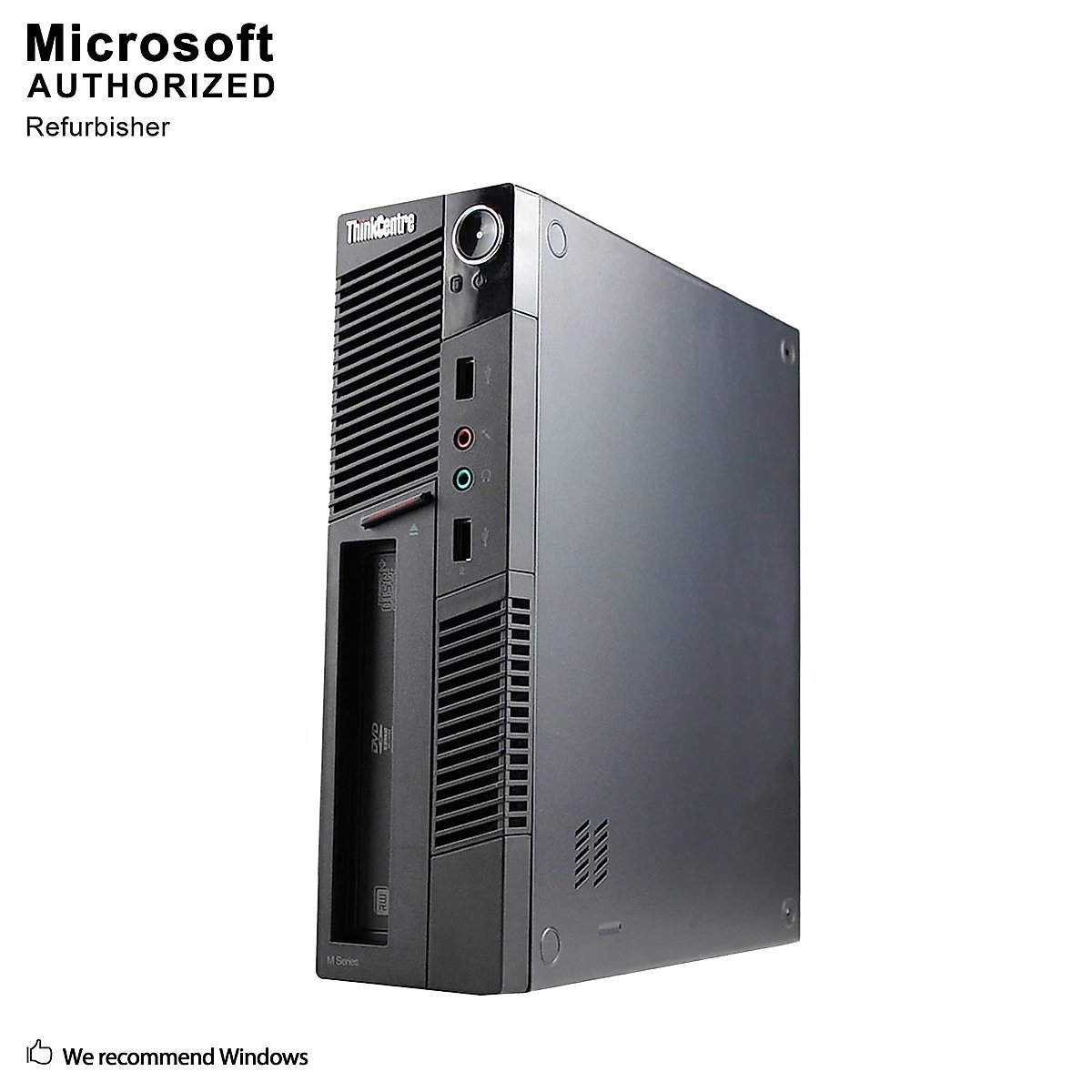 Lenovo ThinkCentre M90p Ultra Small Form PC Desktop Computer, Intel Dual Core i5 3.20 GHz, 8GB RAM, 500GB HDD, Windows 10 Pro, Keyboard & Mouse, DVD, WiFi (Renewed)