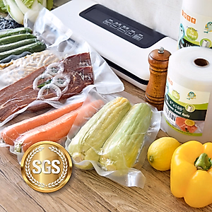 Happy Seal Vacuum Sealer Bags 11" x 150' Rolls for Food Saver, Custom Fit Vac Storage Bags, Meal Prep or Sous Vide, Commercial Grade Vacuum Seal Freezer Bags