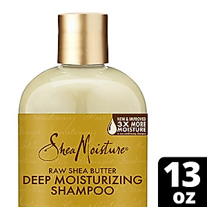 Shea Moisture Raw Shea Butter Shampoo and Conditioner Set, Deep Moisturizing with Sea Kelp & Argan Oil, Sulfate Free & Silicone Free, Curly Hair Products, Family Size, 13 Fl Oz (Pack of 2)