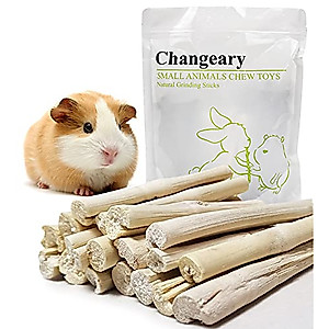 Chngeary 150g and 300g Natural Sweet Bamboo Sticks Small Animals Treats Toys, Rabbit Hamster Guinea Pigs Toys Chinchilla Squirrel Bunny Chew Toys(150g)
