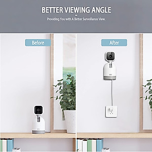 PUUUCI Wall Mount for Blink Mini Pan-Tilt Camera - Blink Mini Pan-Tilt Camera Black Stainless Steel Wall Mount Bracket/Holder for Home/Apartment/Office Indoor (1-Pack)