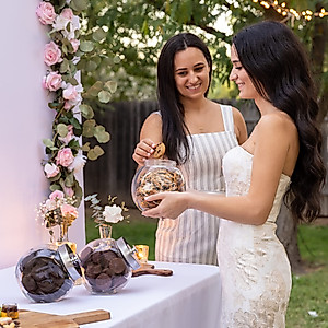 Glass Cookie Jars for Kitchen Counter (3 Pack) 75oz Food Storage Canisters with Airtight Lids + Marker & Labels, Coin & Penny Jar Candy Jars for Candy Buffet, Coffee Canister, Laundry Detergent Holder