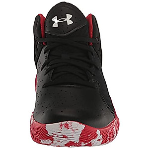 Under Armour Unisex Jet '21 Basketball Shoe, (002) Black/Red/White, 11 US Men