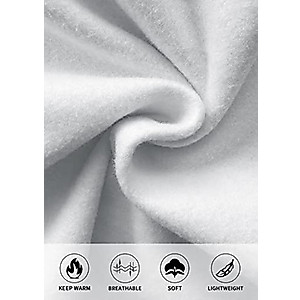 URBEST Women's Hoodies Fleece Lined Collar Pullover Half Zipper Sweatshirts Long Sleeve Crop Sweater Tops with Thumb Hole LIGHT GREY S