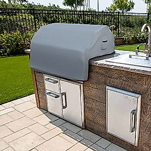Covers & All Built-in Grill Cover, 18 Oz, Made of Waterproof & UV-Resistant Cover Tuff Fabric, Ideal for Indoors/Outdoors (36" W x 26" D x 24" H, Gray)