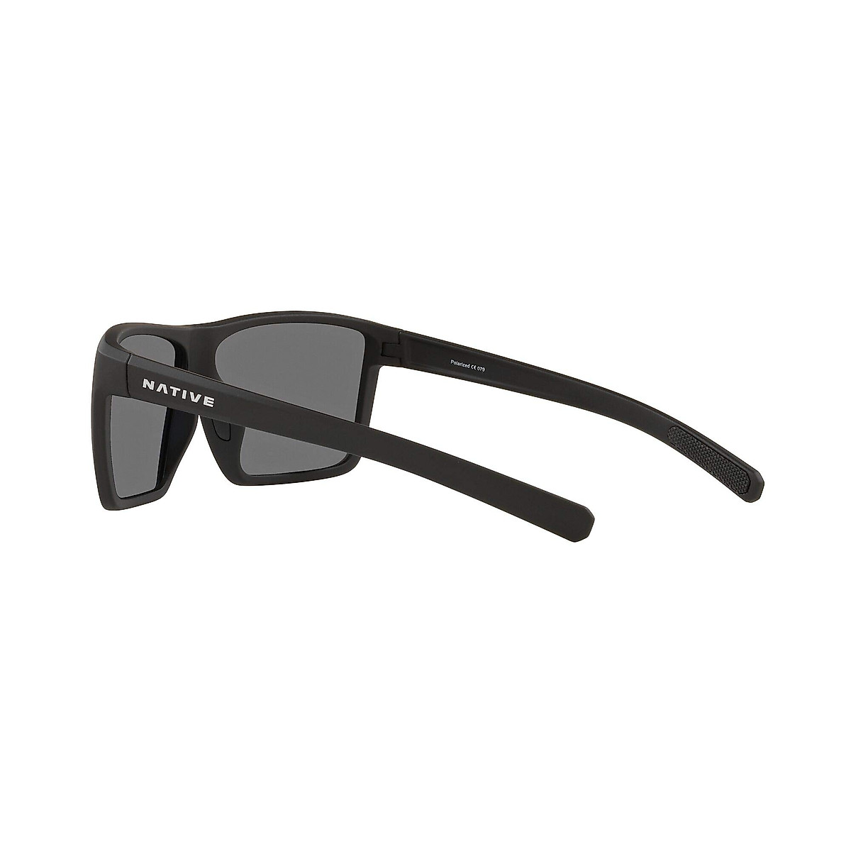 Native Eyewear Men's XD923 Wells XL Rectangular Sunglasses, Matte Black/Grey Polarized, 64 mm