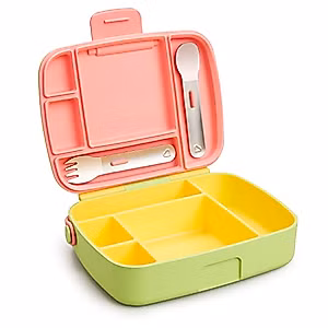 Munchkin® Lunch™ Bento Box for Kids, Includes Utensils, Yellow
