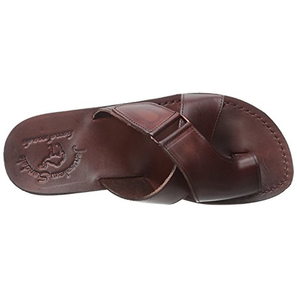 Asher - Leather Slide On Sandal - Brown