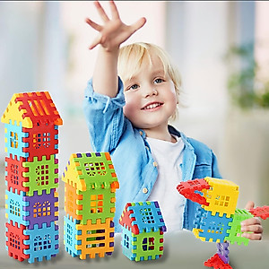 DEJUN Interlocking Building Blocks Children's Toys-Toddler Building Blocks Building Blocks Educational Toy Set(70PCS)-24
