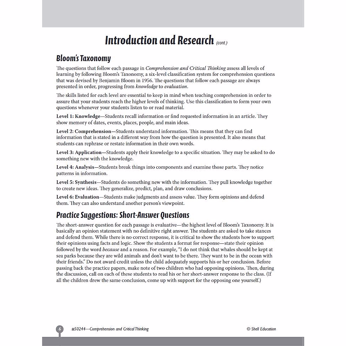 Comprehension and Critical Thinking Grade 4 (Comprehension & Critical Thinking)