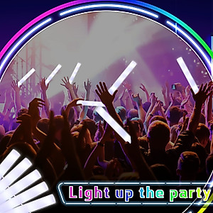 Liliful Glow LED Cheer Sticks Light up Glow Sticks Wedding Wand for Birthday Wedding Bridal Shower Raves Carnival Concert Glow in Dark Party (72 Pcs)