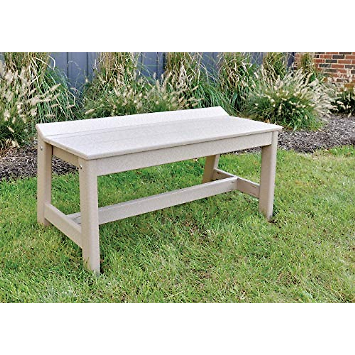 LuxCraft Café Poly Outdoor Dining Bench (White, 41")