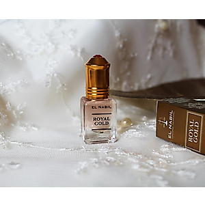 El nabil royal gold arabian perfume oil | royal oil | fragrance perfume oil | perfume oils for women and men | vanilla perfume oil | 0.17 Fl Oz (ROYAL GOLD)