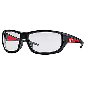 MILWAUKEE'S Safety Glasses,Black Frame,Clear Lens (48-73-2020)