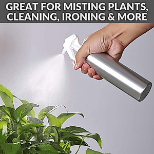 Aluminum Spray Bottles 8oz/250ml -Set of 3 Refillable Empty Spray Bottles - Trigger Sprayer Fine Mist Spray Bottles for Plants - Empty Spray Bottles for Cleaning Solutions, Homemade Products and More