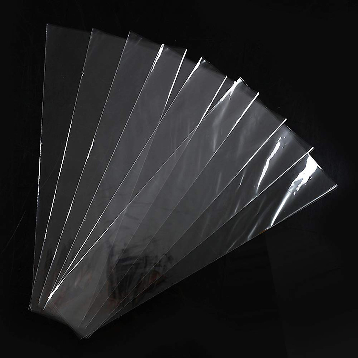 200 Pieces Transparent Flower Bouquet Bag Plastic Bags Flower Bouquet Sleeve Clear Cellophane Bags Rose Packaging Bags Height 15" Upper Width 5.9" Bottom Width 1.57"