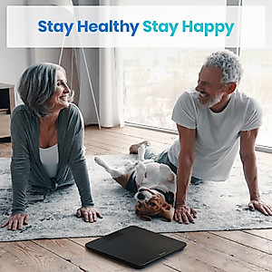 Etekcity Scale for Body Weight, Digital Bathroom Scale for People, Accurate to 0.02kg/0.05lb & Large LED Display, Weight Verification, Tempered Glass, 400 lbs