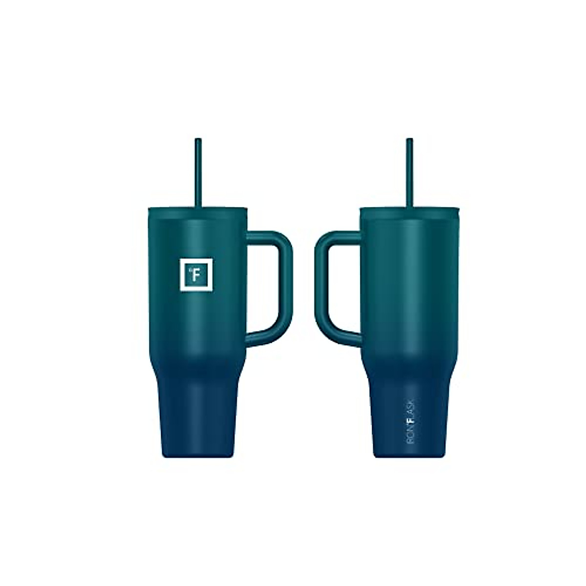 IRON °FLASK Co-Pilot 40 oz Insulated Tumbler with Straw & Flip Cap Lids - Cup Holder Bottle for Hot or Cold Drink - Leak-Proof, Double Walled - Water, Coffee Portable Travel Mug - Dark Night